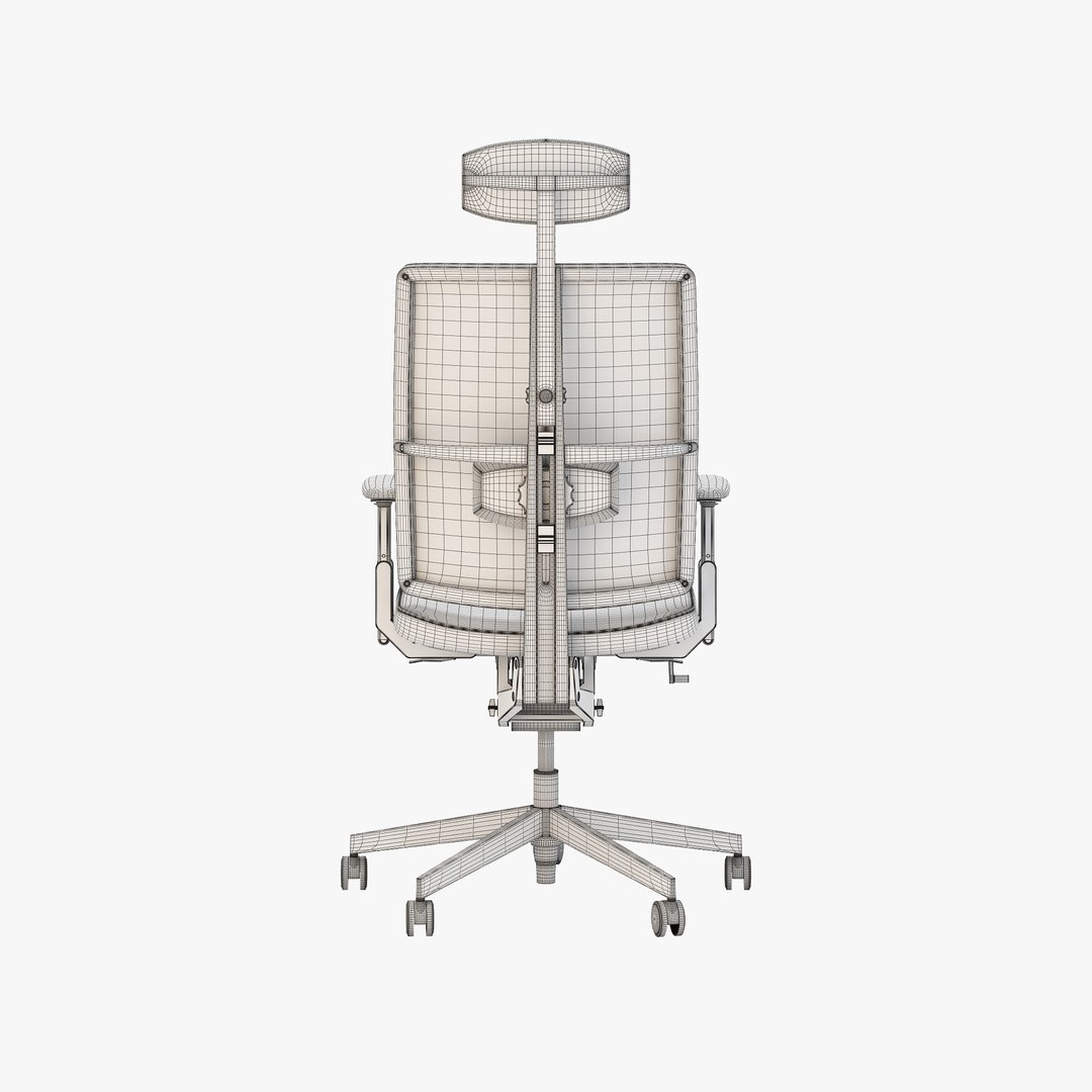 3d Model Of Realistic Mesh Chair