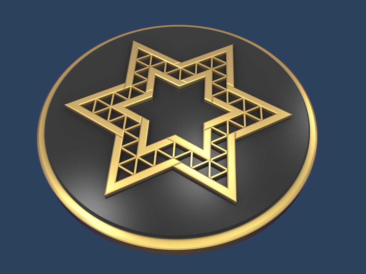 Star david medallion 3D model - TurboSquid 1416847