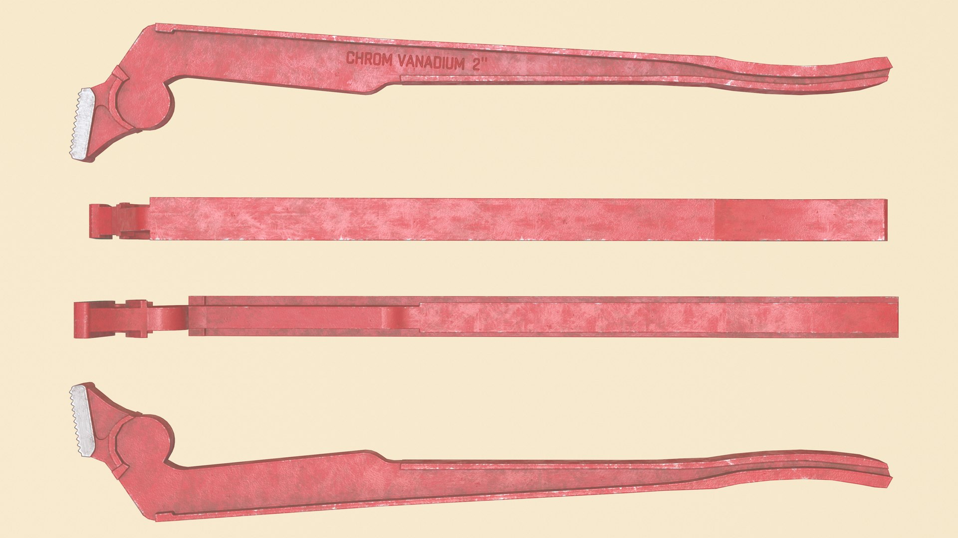 3D Model Adjustable Pipe Wrench AAA Game Ready Prop Asset - TurboSquid 2030782