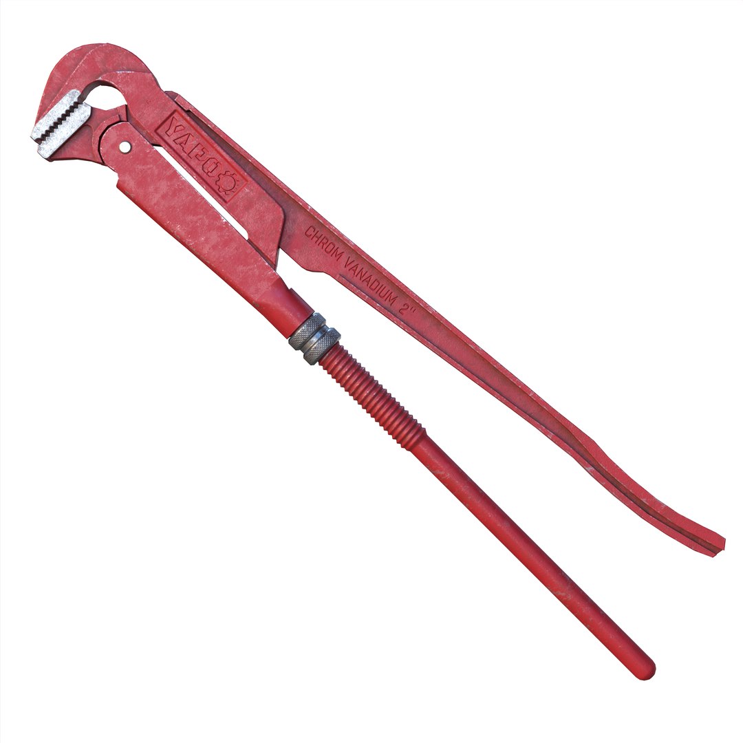 3D Model Adjustable Pipe Wrench AAA Game Ready Prop Asset - TurboSquid ...