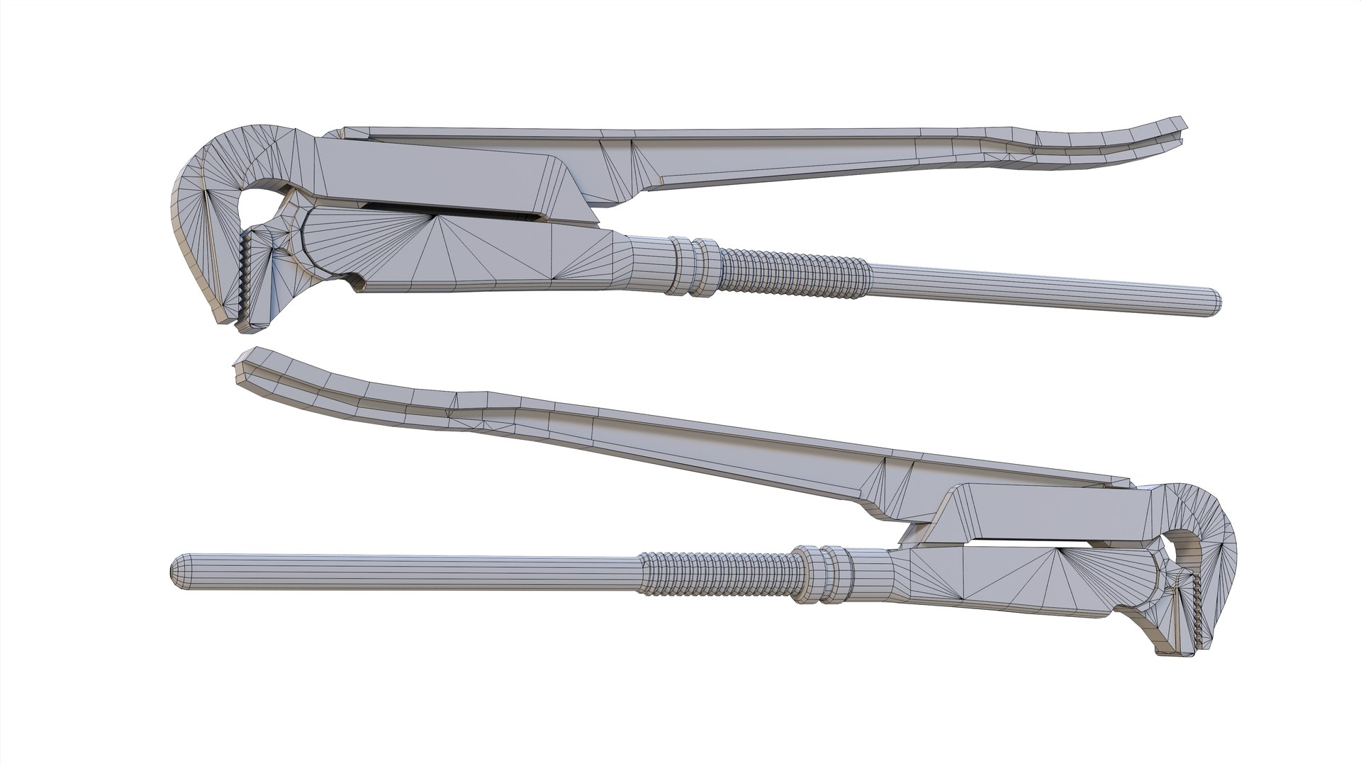 3D Model Adjustable Pipe Wrench AAA Game Ready Prop Asset - TurboSquid 2030782