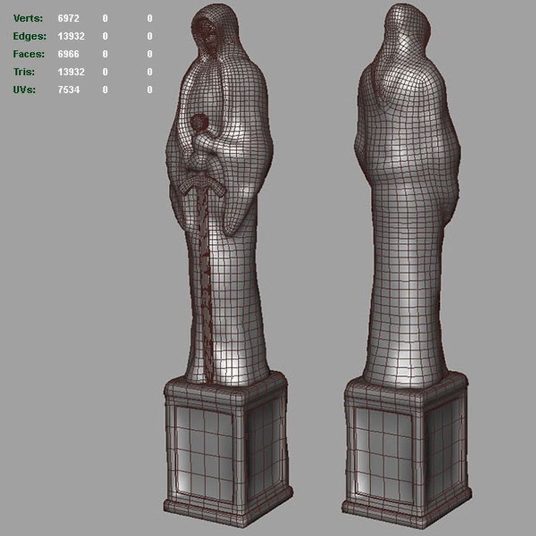 stone statue 3d model