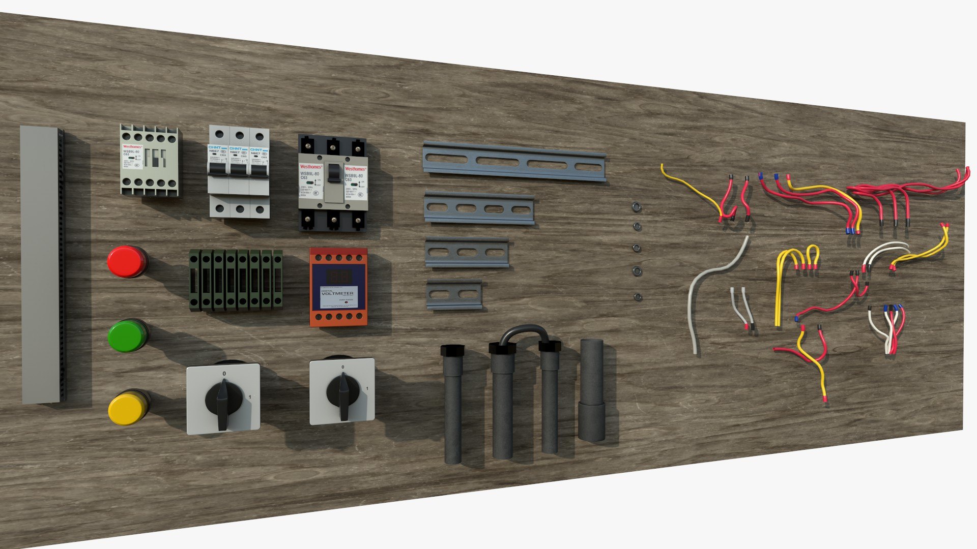 3D Electric Fuse Boxes Parts Model - TurboSquid 1759007