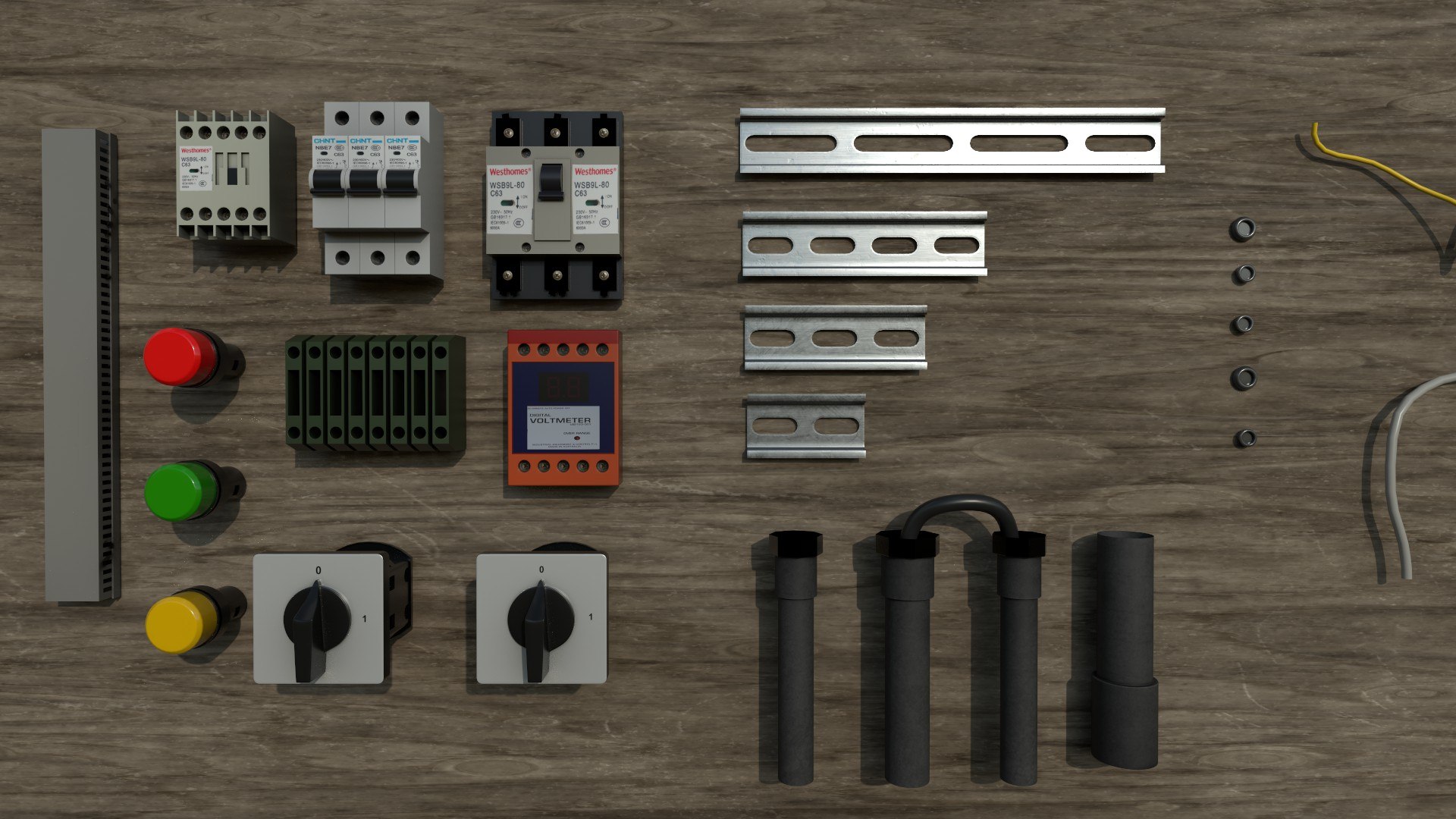 3D Electric Fuse Boxes Parts Model - TurboSquid 1759007