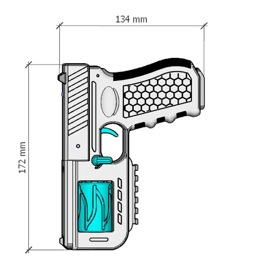 3D The Revo Pistol Hybrid Gun RPH 22 - TurboSquid 2225497