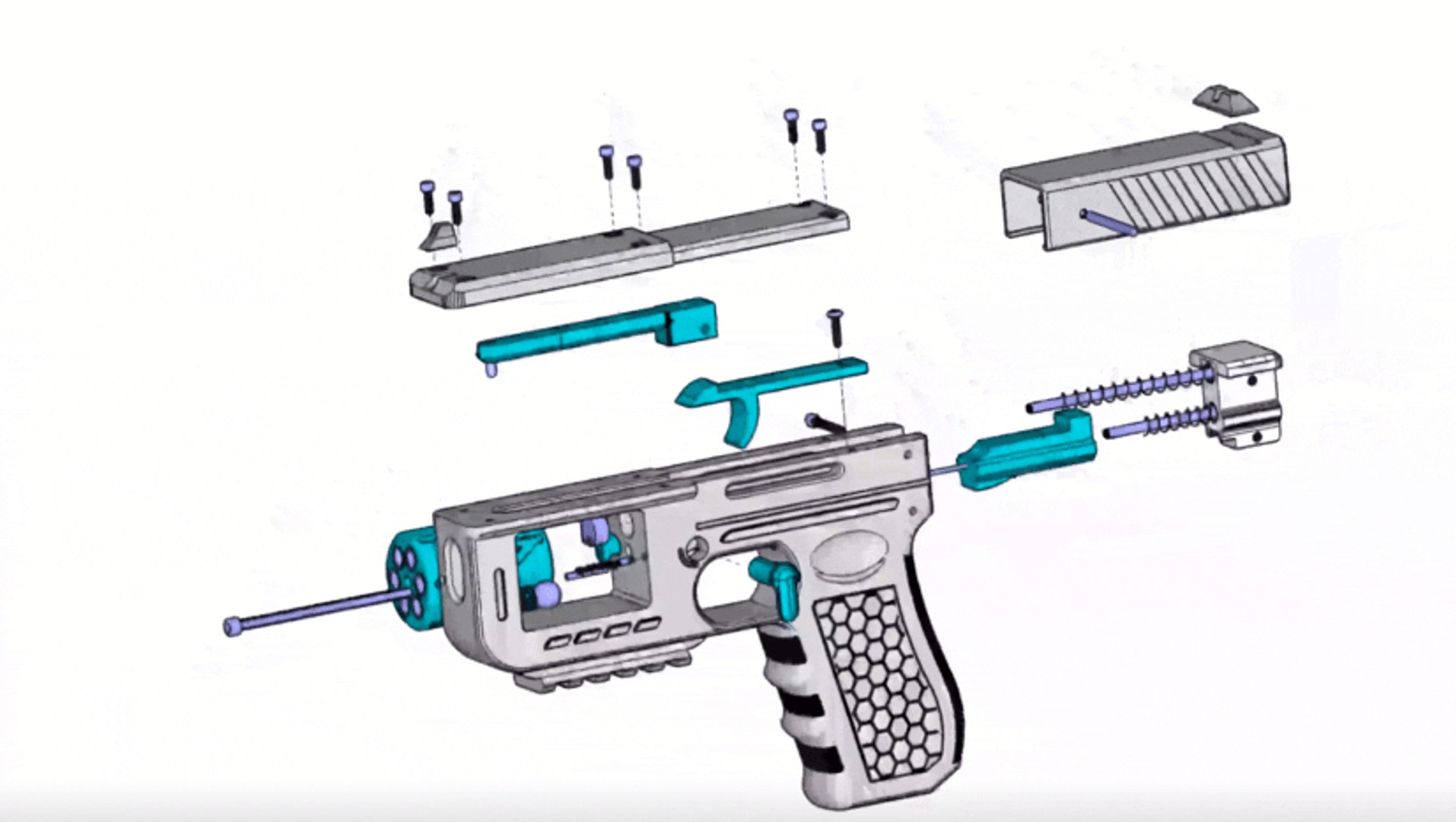 3D The Revo Pistol Hybrid Gun RPH 22 - TurboSquid 2225497