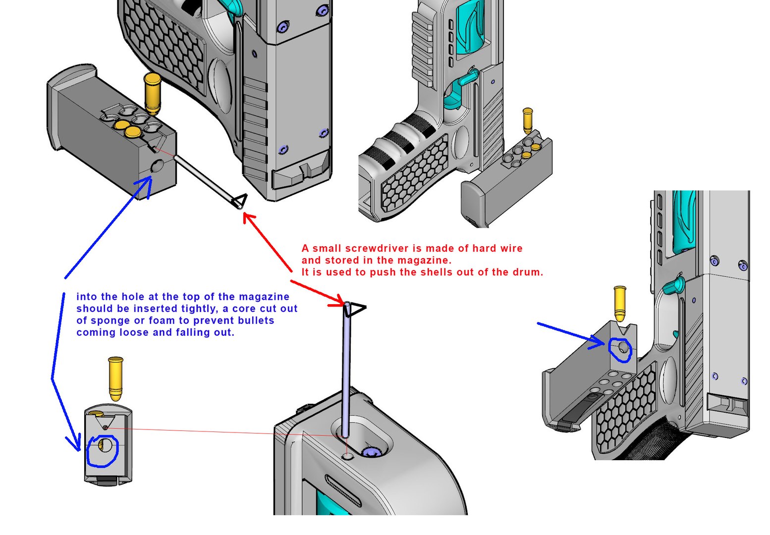 3D The Revo Pistol Hybrid Gun RPH 22 - TurboSquid 2225497