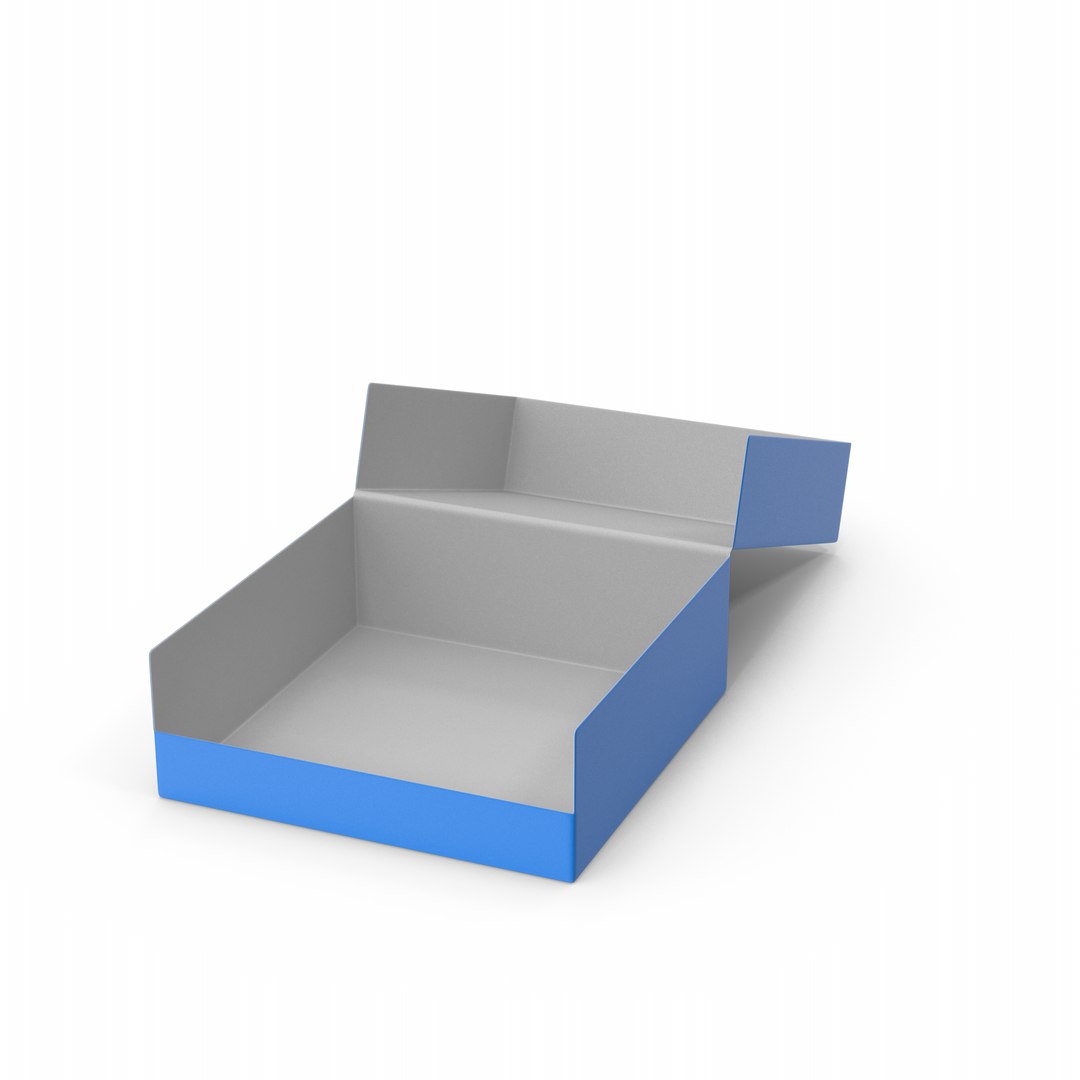 3D Blue Cake Box - TurboSquid 2190076