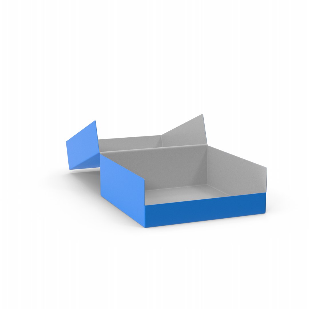3D Blue Cake Box - TurboSquid 2190076