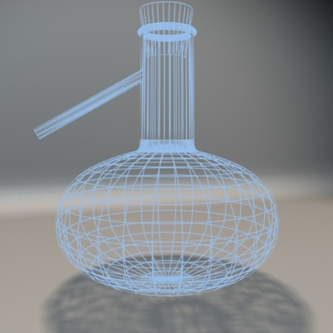 Flask Distillation 3d Model