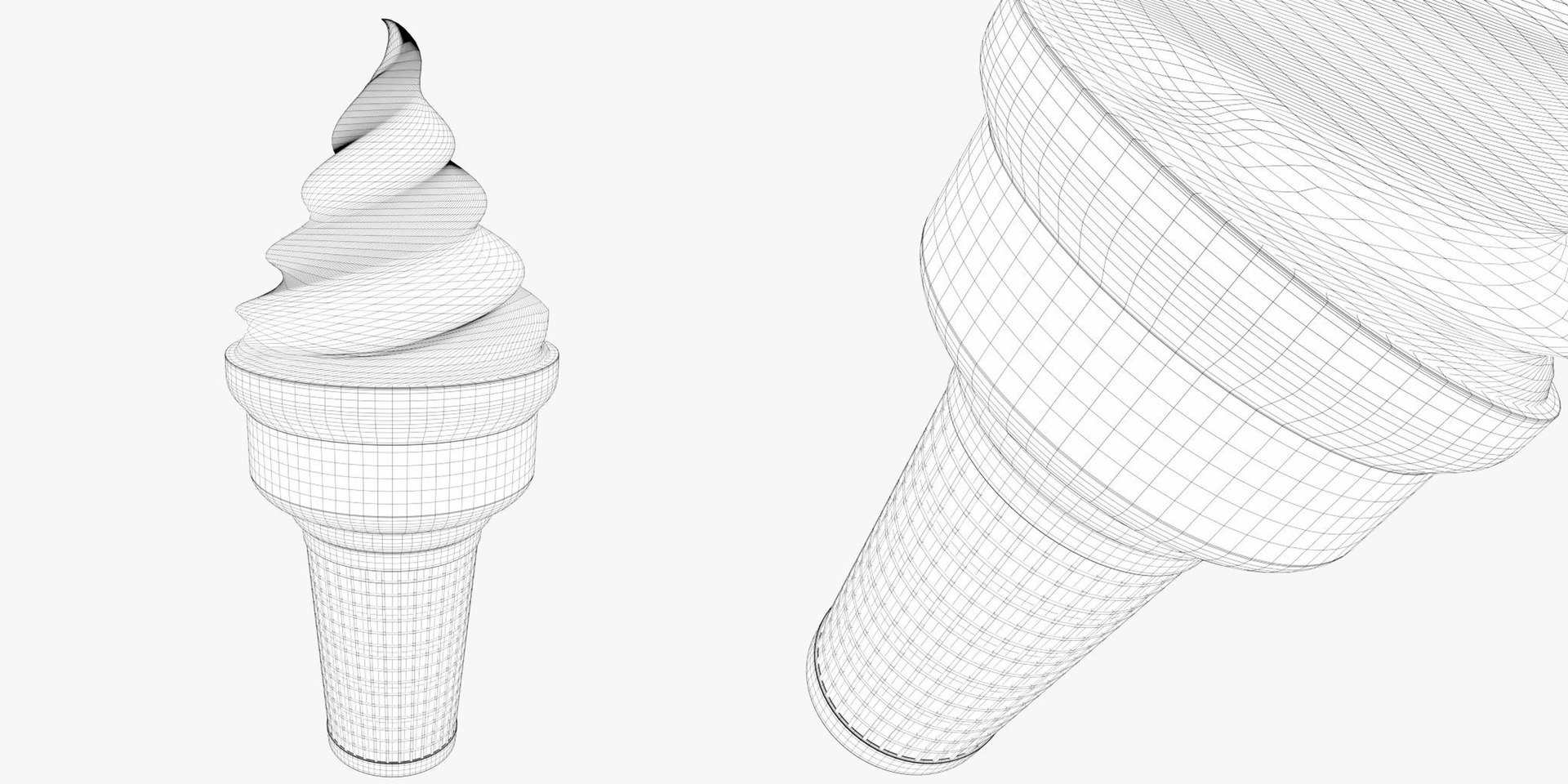 3D Model Stylized Ice Cream Cone - TurboSquid 1599512