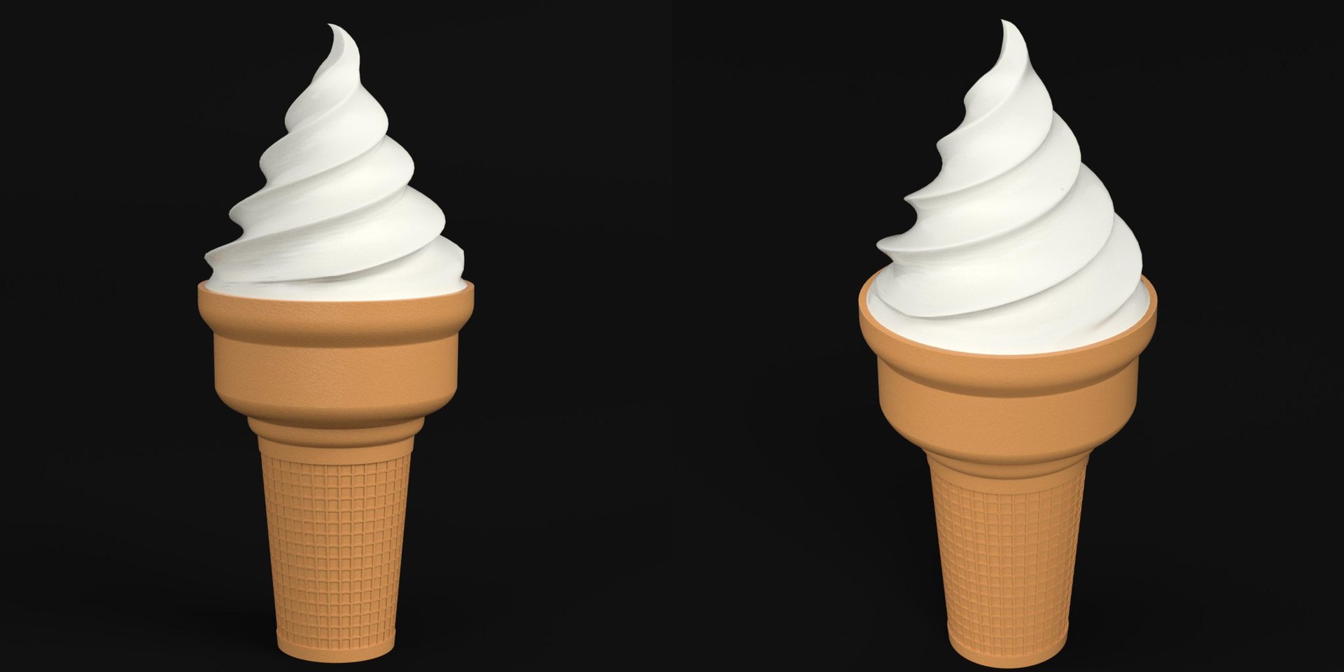 3D Model Stylized Ice Cream Cone - TurboSquid 1599512