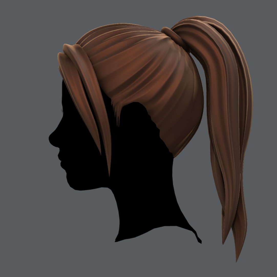 3D hair style woman v02 model - TurboSquid 1291363