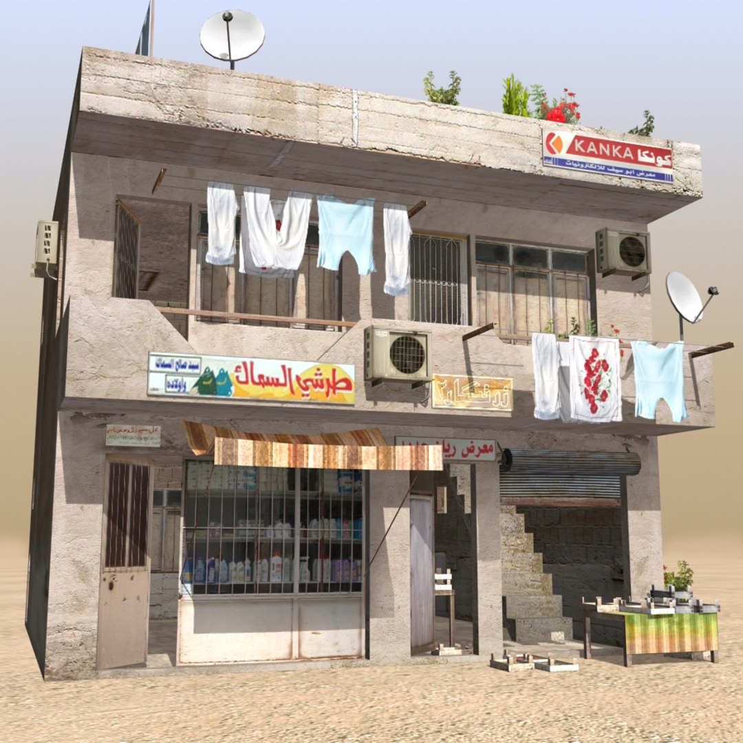 Arab Store Shops 3d Max