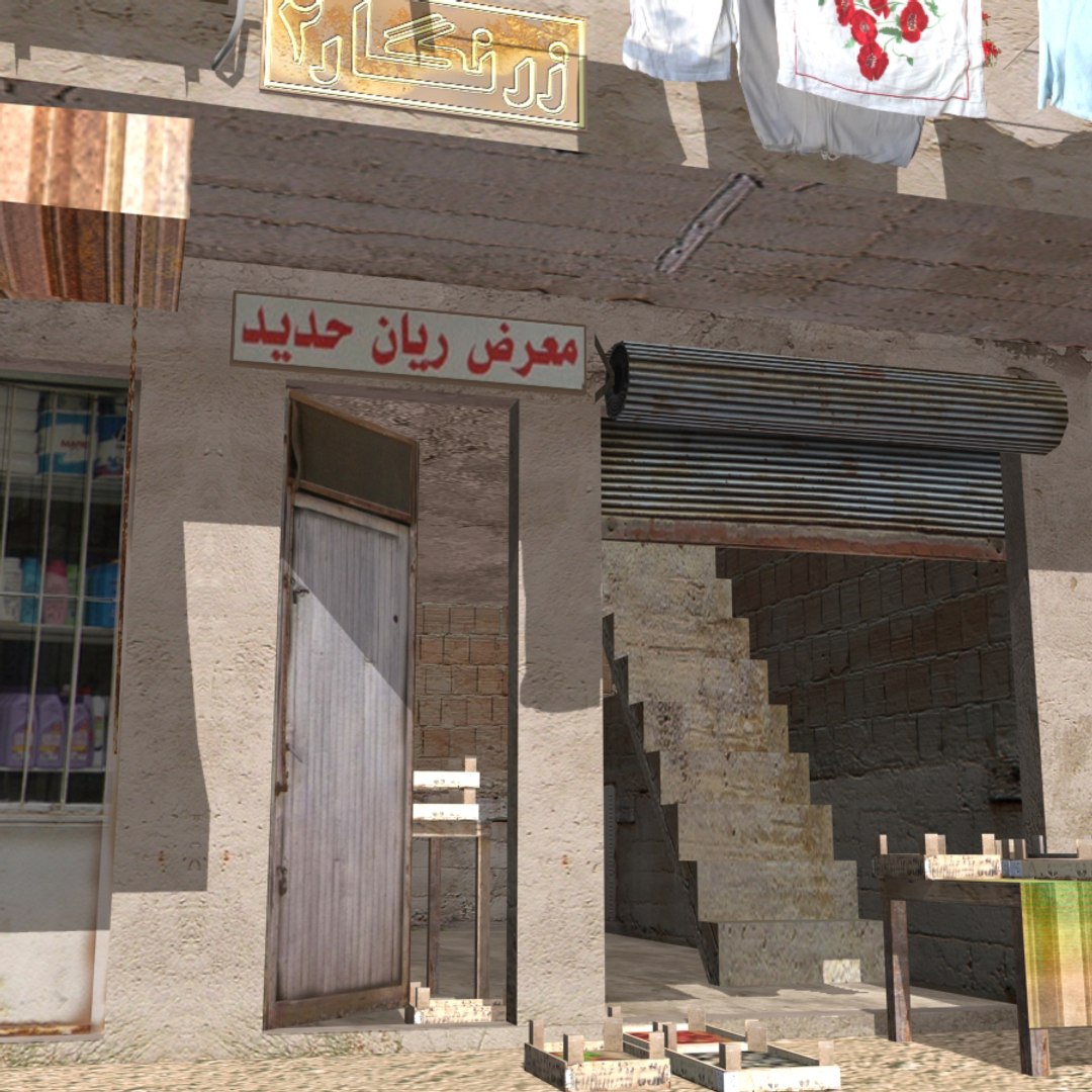 Arab Store Shops 3d Max