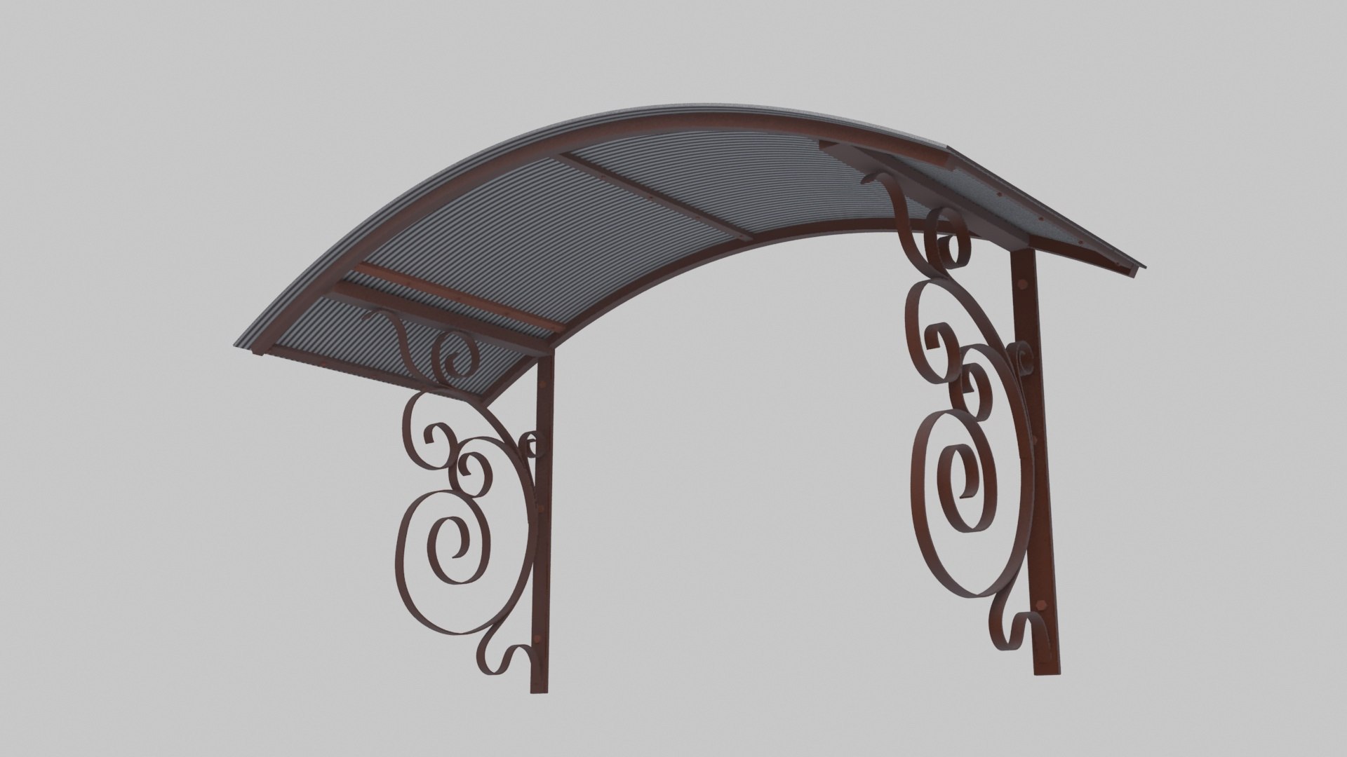 Wrought Iron Canopy 2 3D Model - TurboSquid 1647241