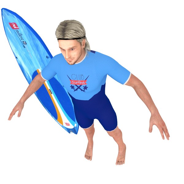 Rigged surfer model - TurboSquid 1326758