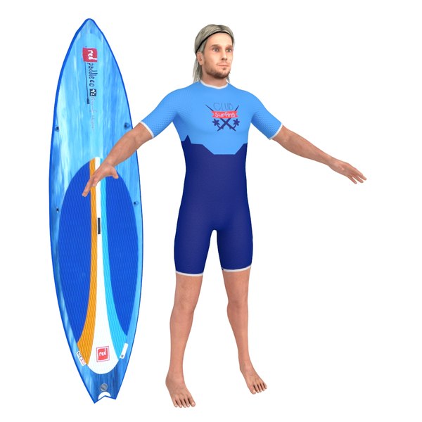 Rigged surfer model - TurboSquid 1326758