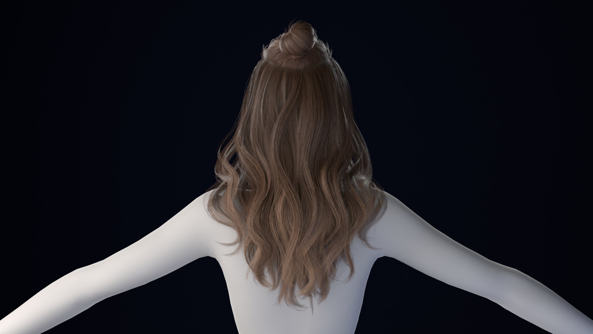 Realistic Female Hair 3D Model - TurboSquid 2425517