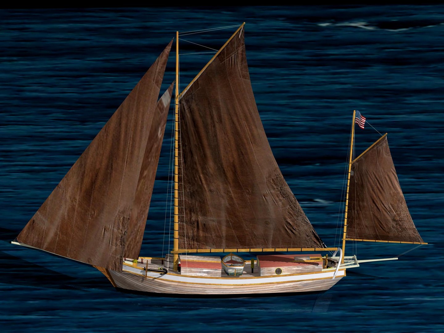 Joshua Slocum Spray Sloop 3d Model