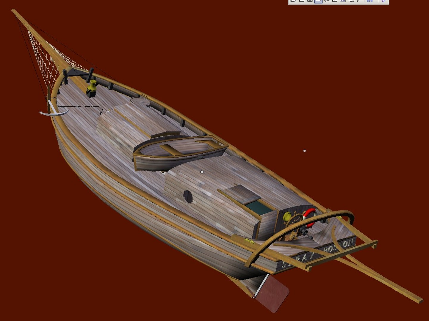 Joshua Slocum Spray Sloop 3d Model