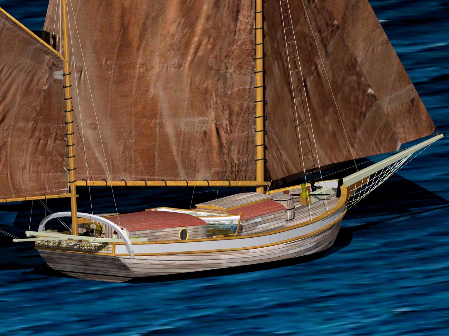 Joshua Slocum Spray Sloop 3d Model