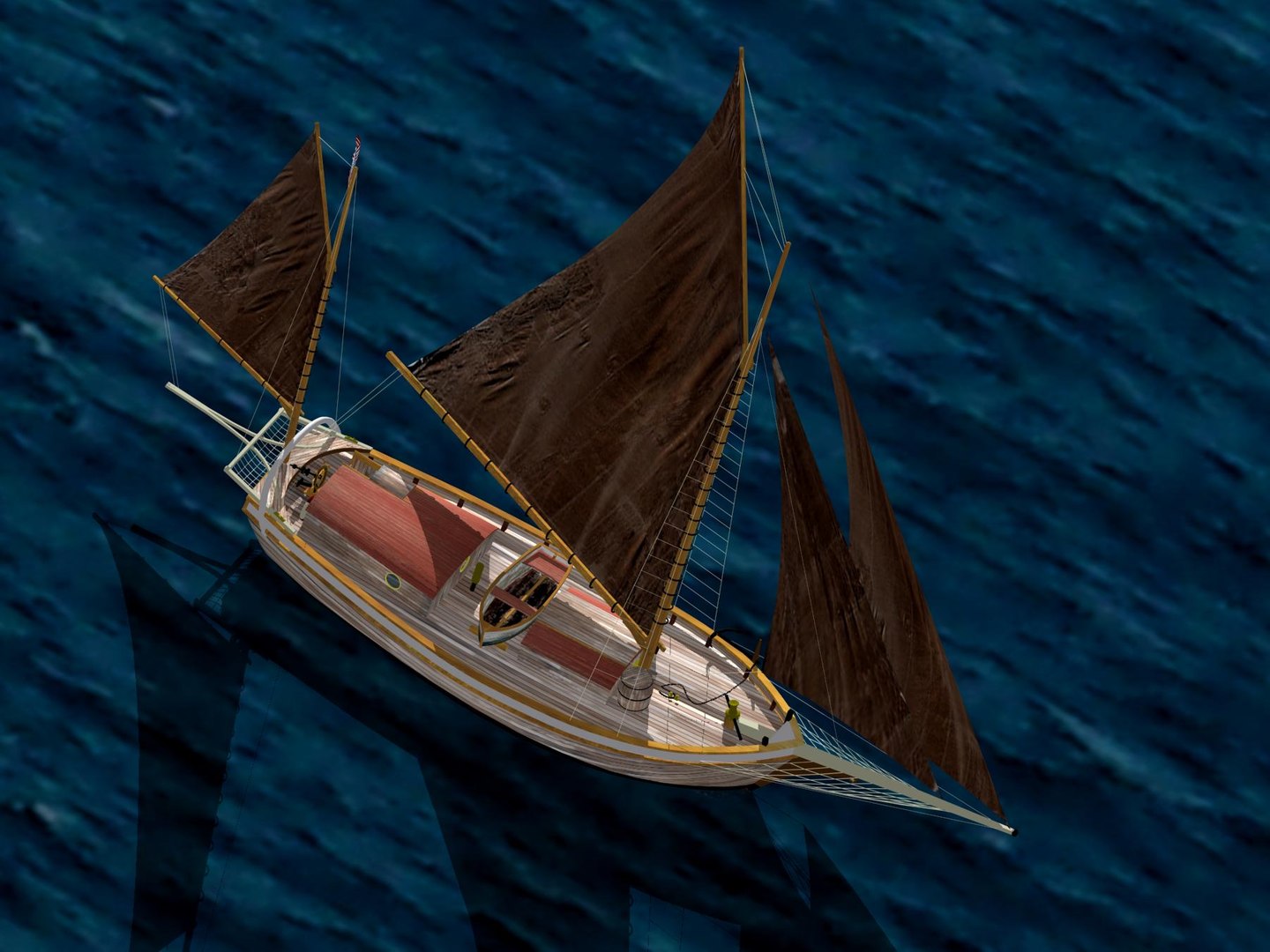 Joshua Slocum Spray Sloop 3d Model