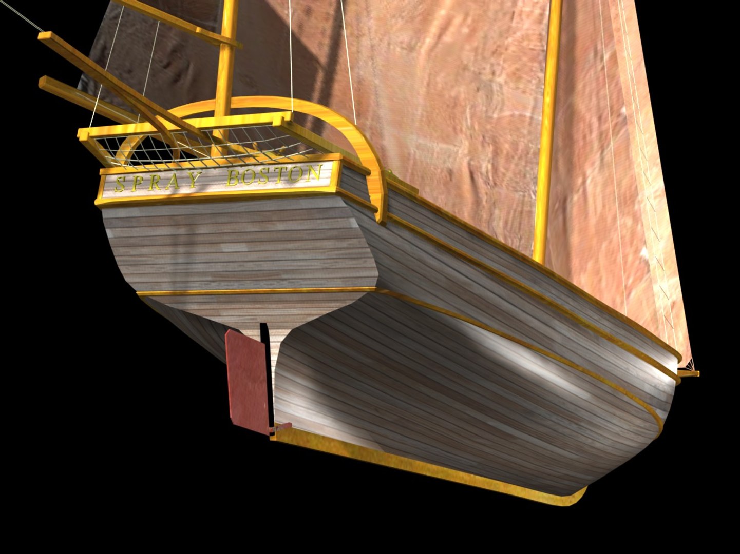 Joshua Slocum Spray Sloop 3d Model