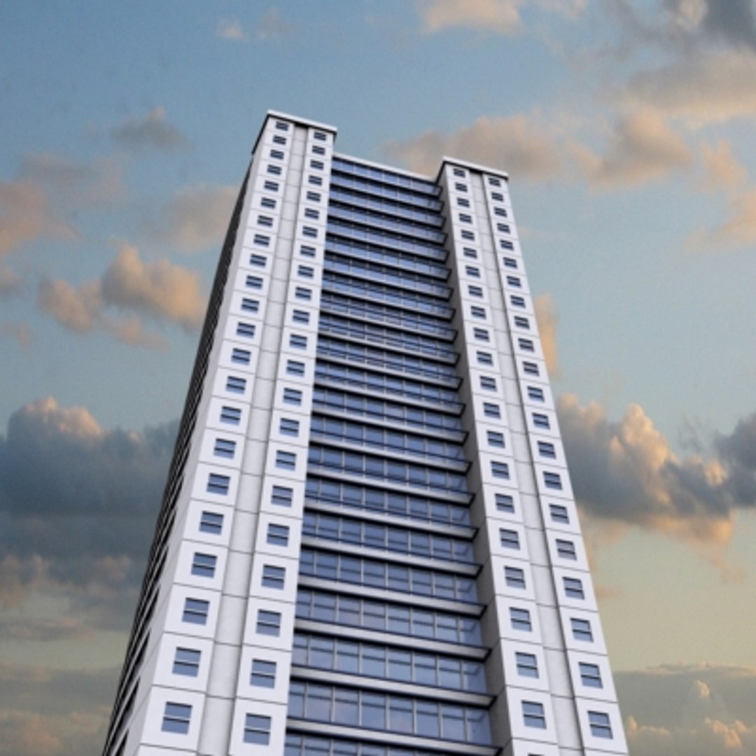 Modern Apartment Building 3d Model