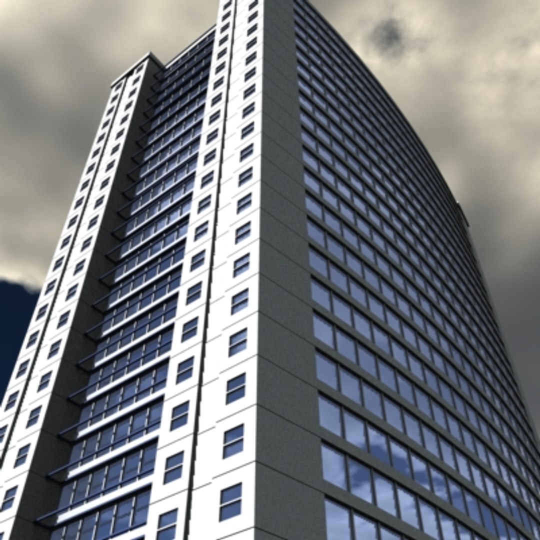 Modern Apartment Building 3d Model