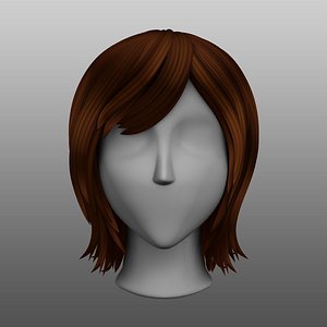 hair mesh stylized blonde 3d obj