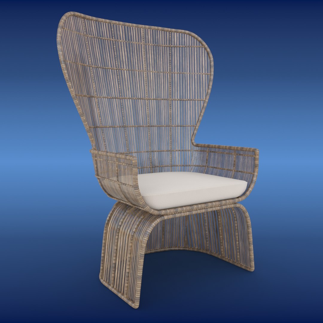 3d Model Rattan Chair