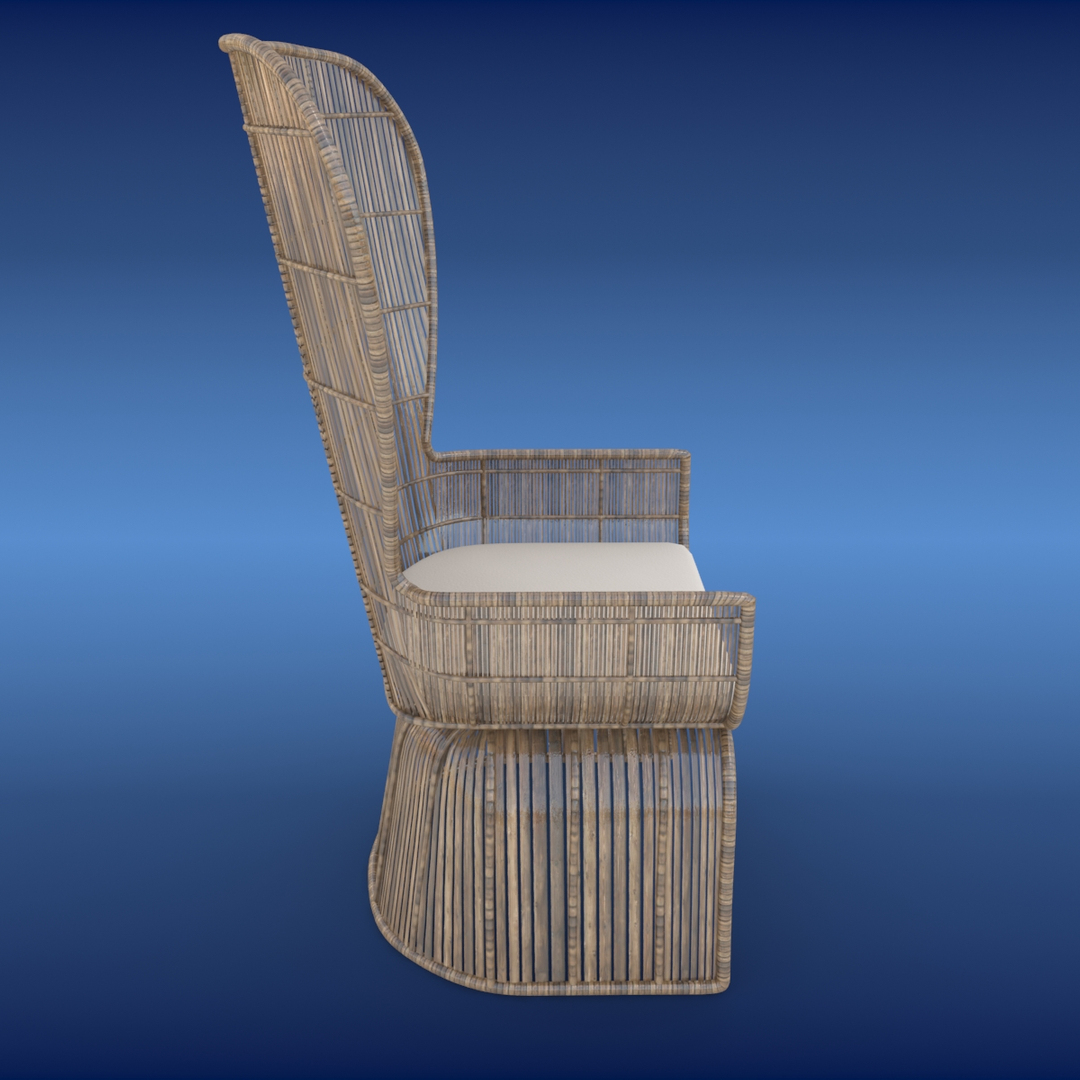 3d Model Rattan Chair
