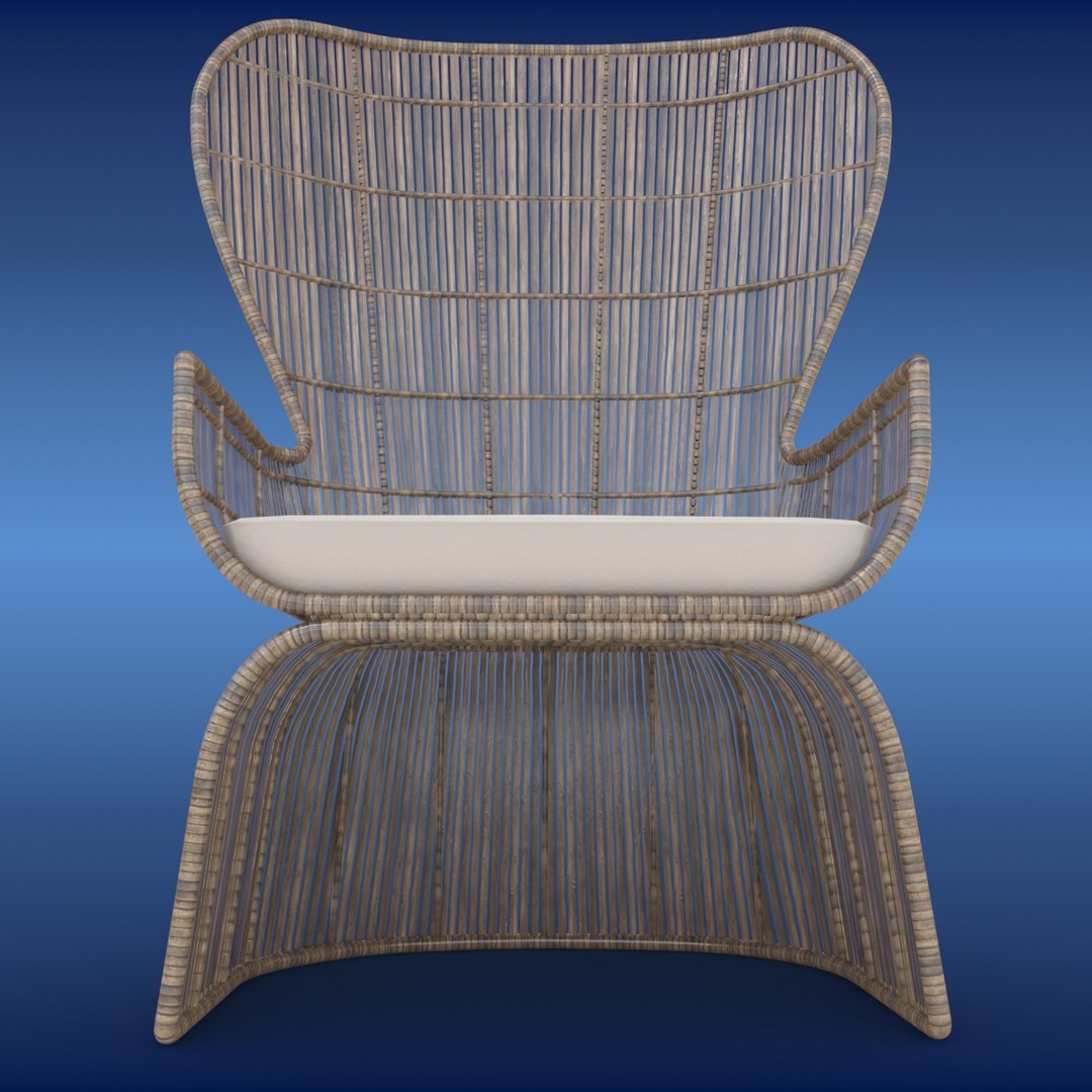 3d Model Rattan Chair