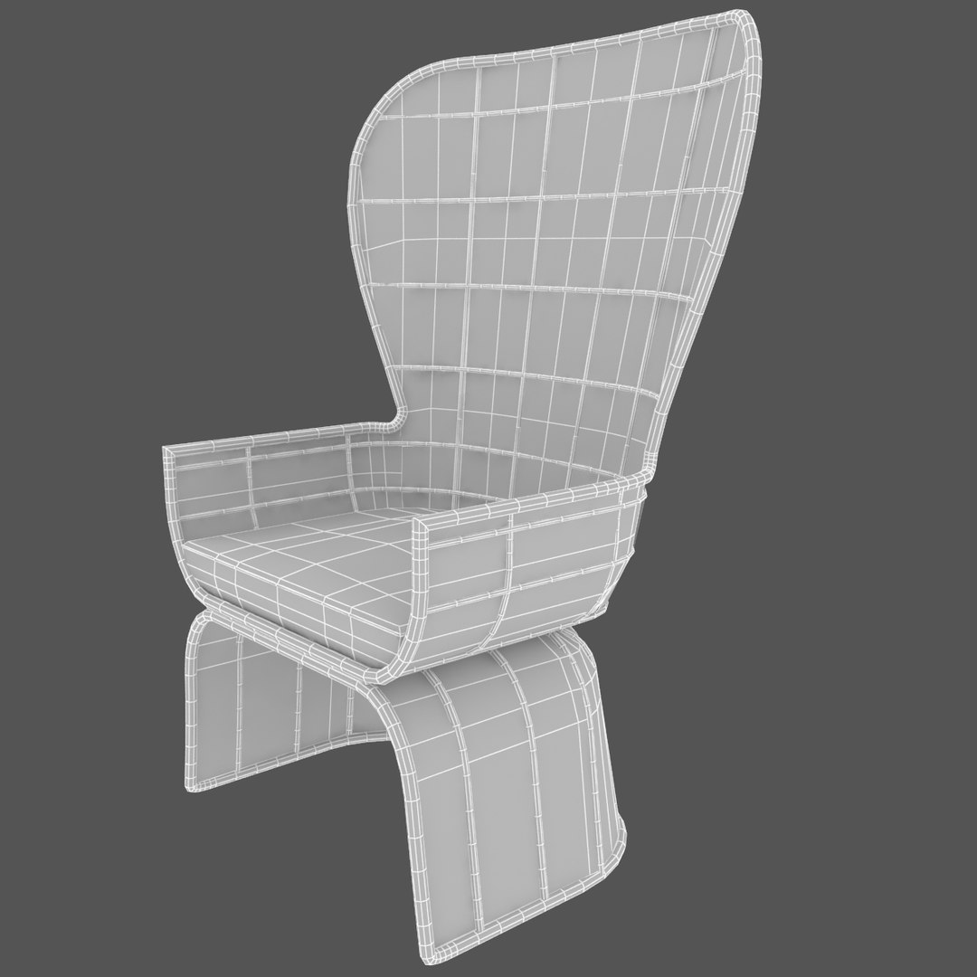 3d Model Rattan Chair