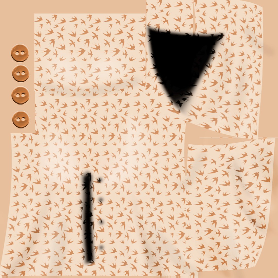 3D Tulip Back Tank Top - TurboSquid 1841058