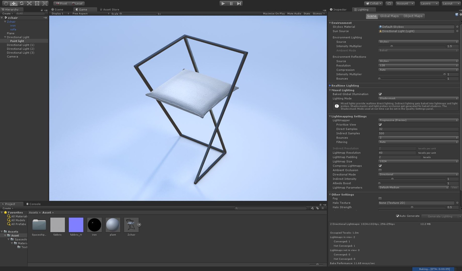Z Chair Unity Low-poly 3D Model - TurboSquid 1283342