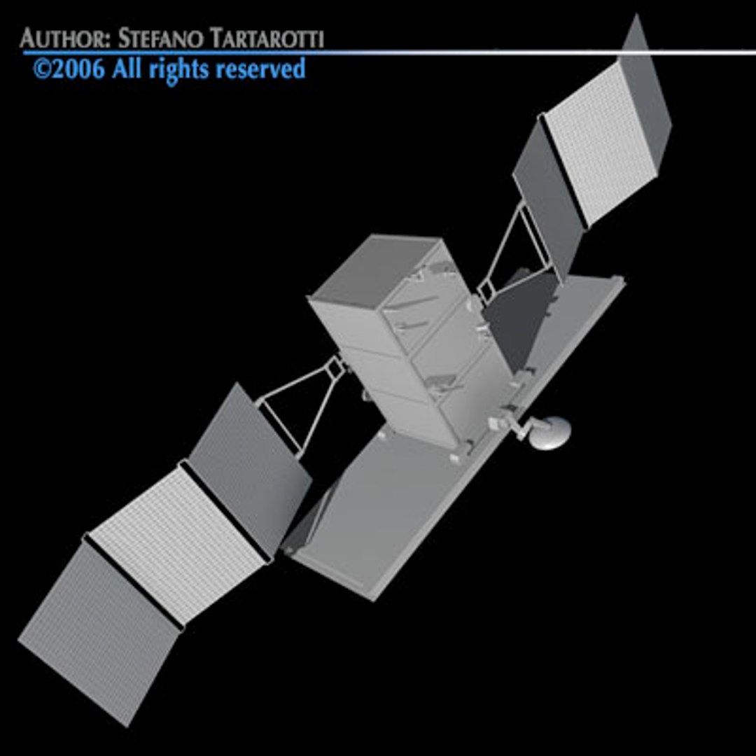 4 Satellites 3d Model