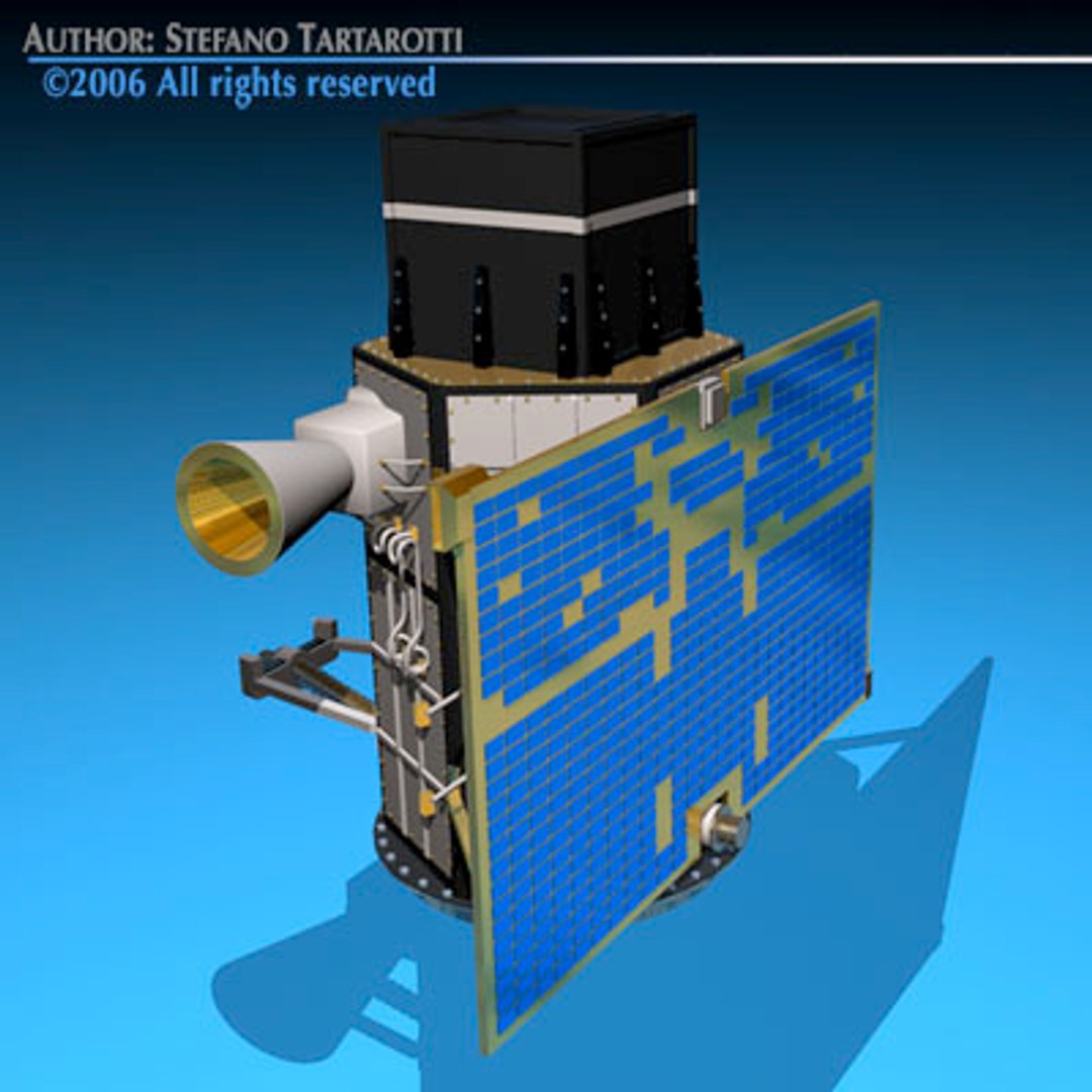 4 Satellites 3d Model