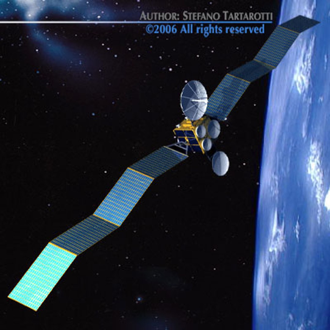 4 Satellites 3d Model