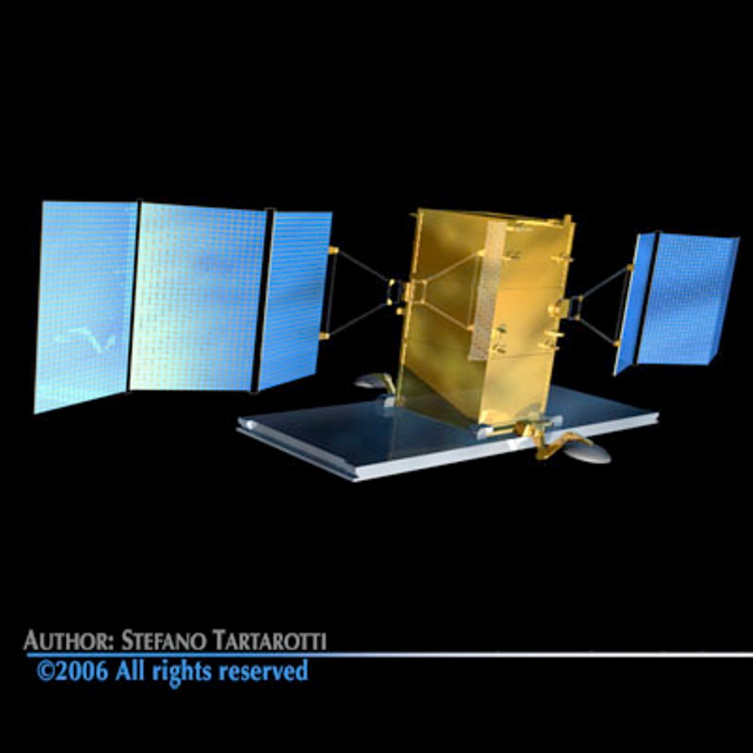 4 Satellites 3d Model