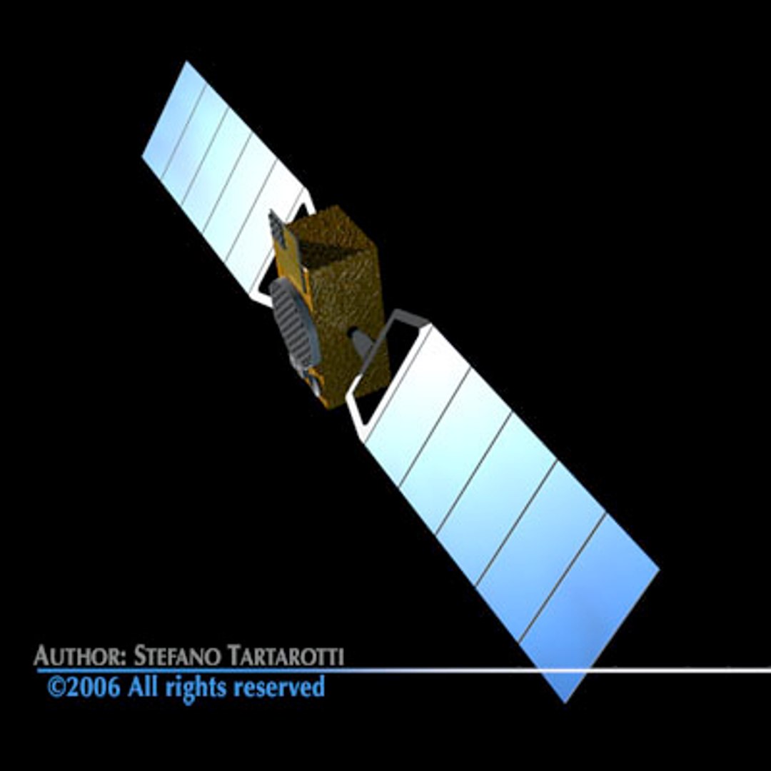 4 Satellites 3d Model