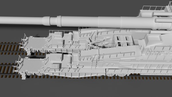 3d model railway gun 800mm gustav
