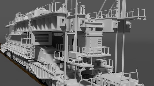 3d model railway gun 800mm gustav