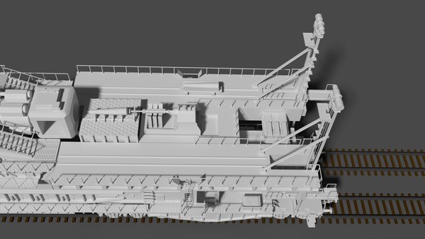 3d model railway gun 800mm gustav