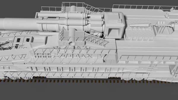 3d model railway gun 800mm gustav