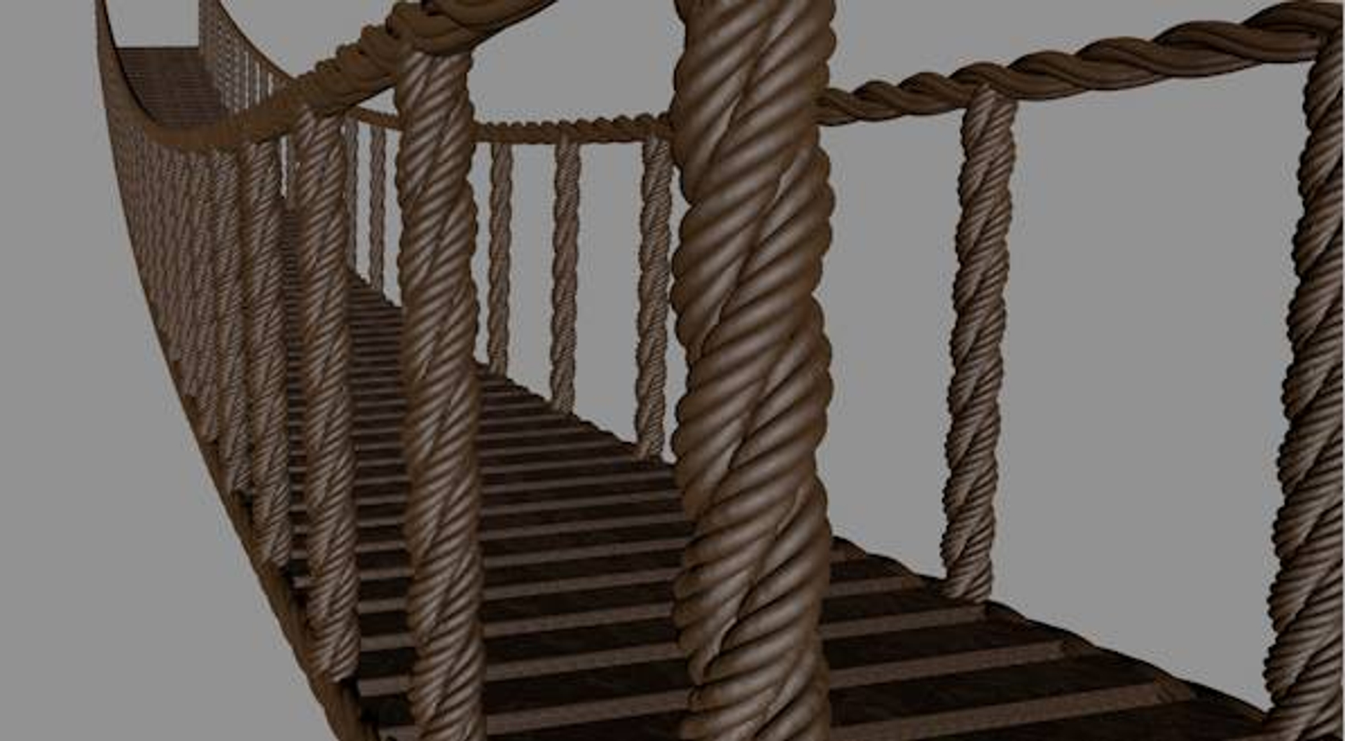 3d model rope bridge