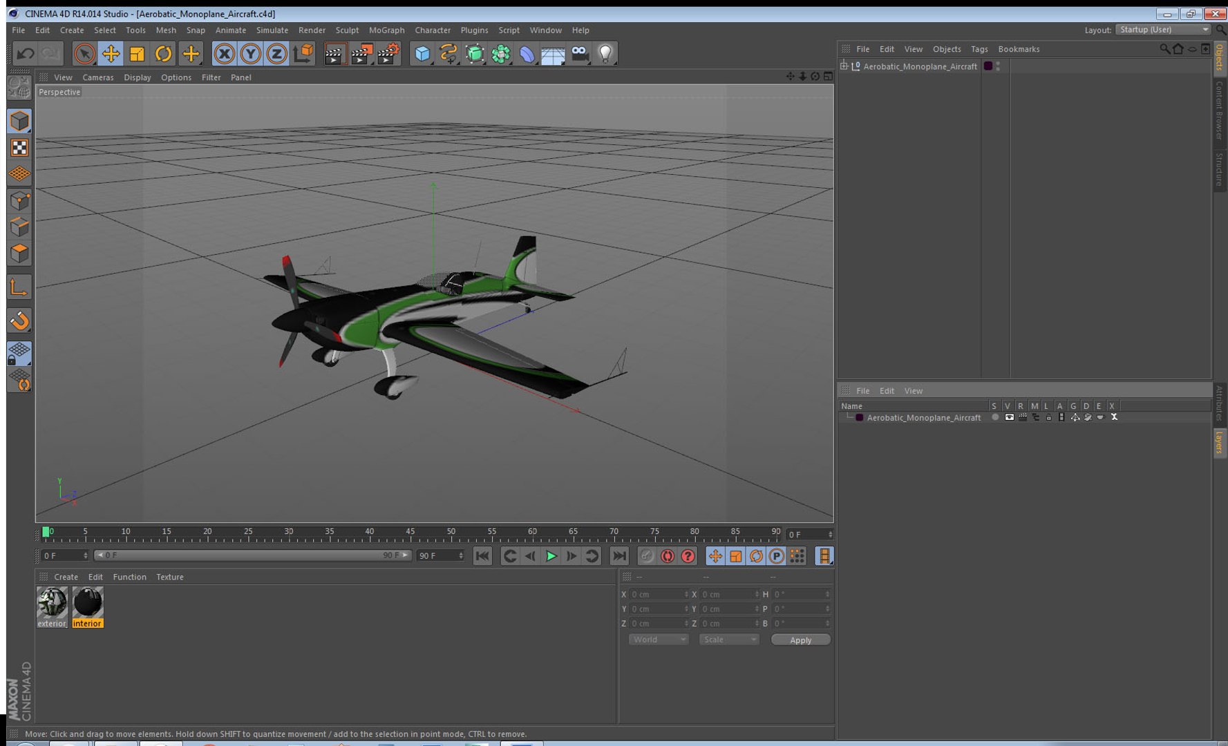 3D aerobatic monoplane aircraft air - TurboSquid 1486248