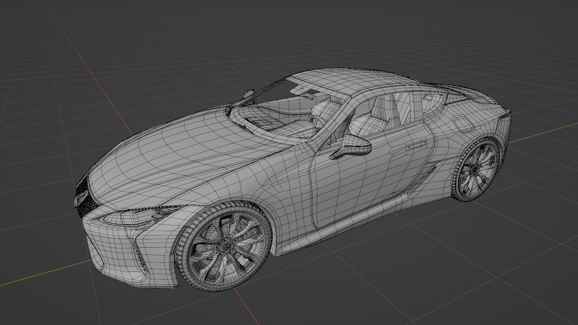 LEXUS LC 500 ULTRASONIC BLUE MICA 3D Model - TurboSquid 2512450