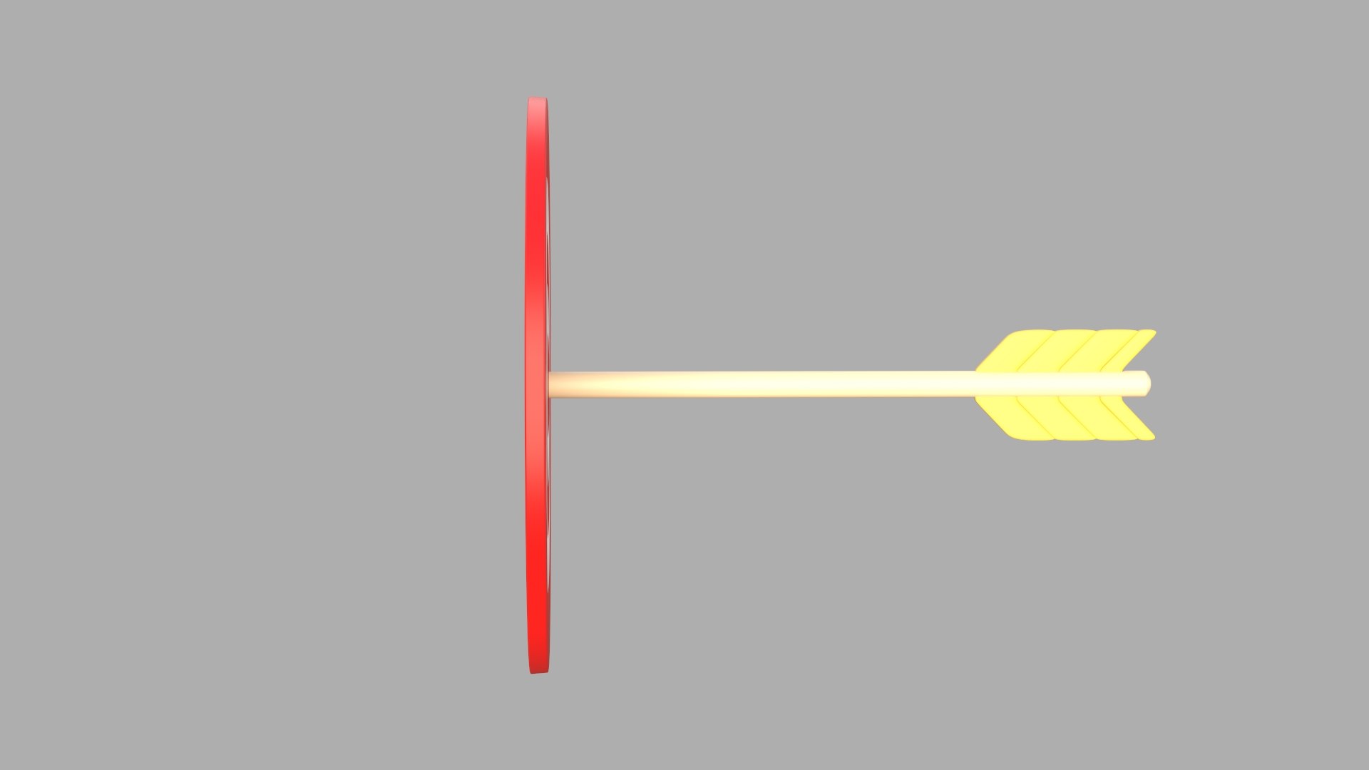 3D Arrow Target Red Model - TurboSquid 2378260